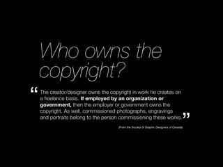 Presentation - Graphic Designers and the Copyright Law | PPT