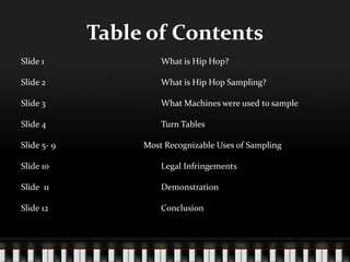 Music: Sampling in Hip-Hop | PPTX | Hip Hop Music | Music