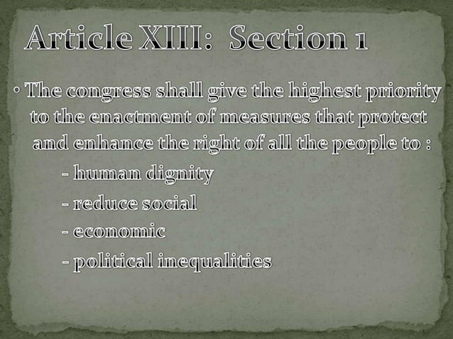 Article XIII (Social Justice and Human Rights) | PPTX