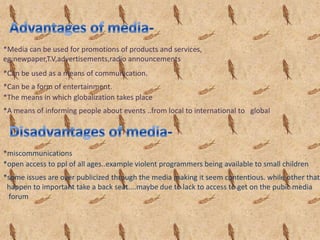 influence of media on the society | PPTX