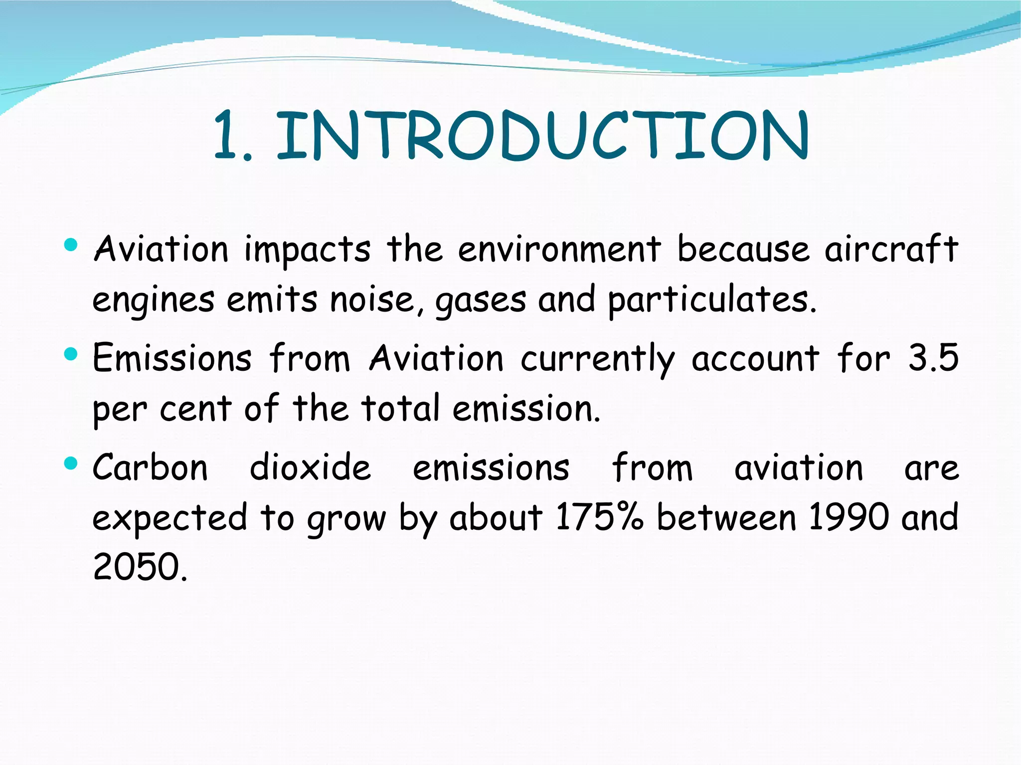 Mitigation of environmental issues of Aviation | PPT