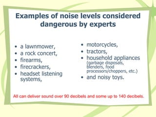 Noise and hearing los | PPT | Digital Audio | Computer Software and ...