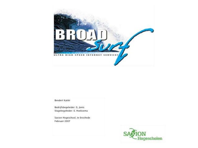Broadsurf Scriptie | PPTX