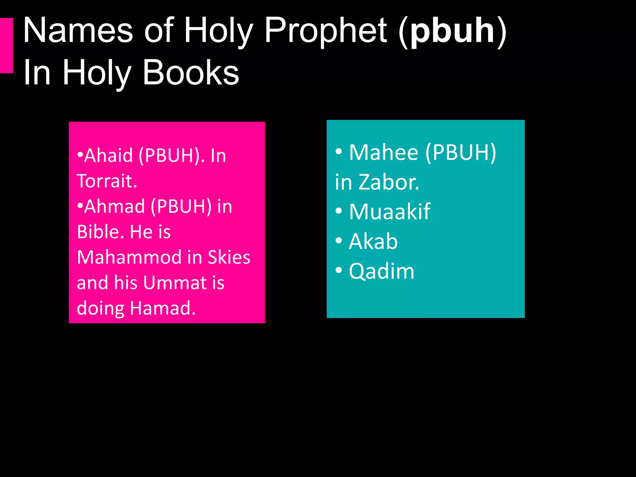 Life of Holy Prophet (pbuh) | PPTX