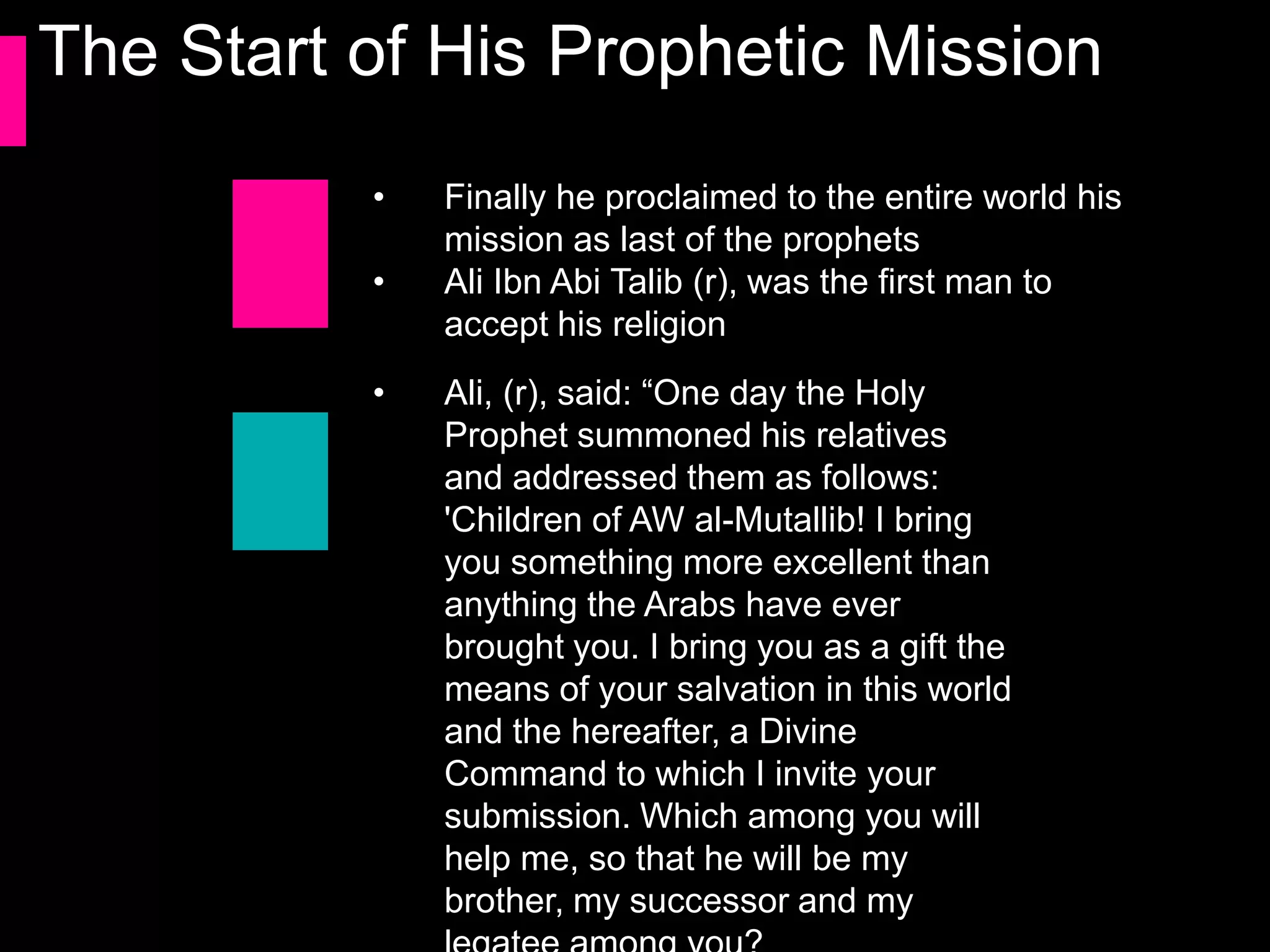 Life of Holy Prophet (pbuh) | PPTX