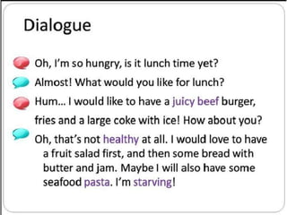 Food Conversation (Pre-Intermediate English) | PPTX