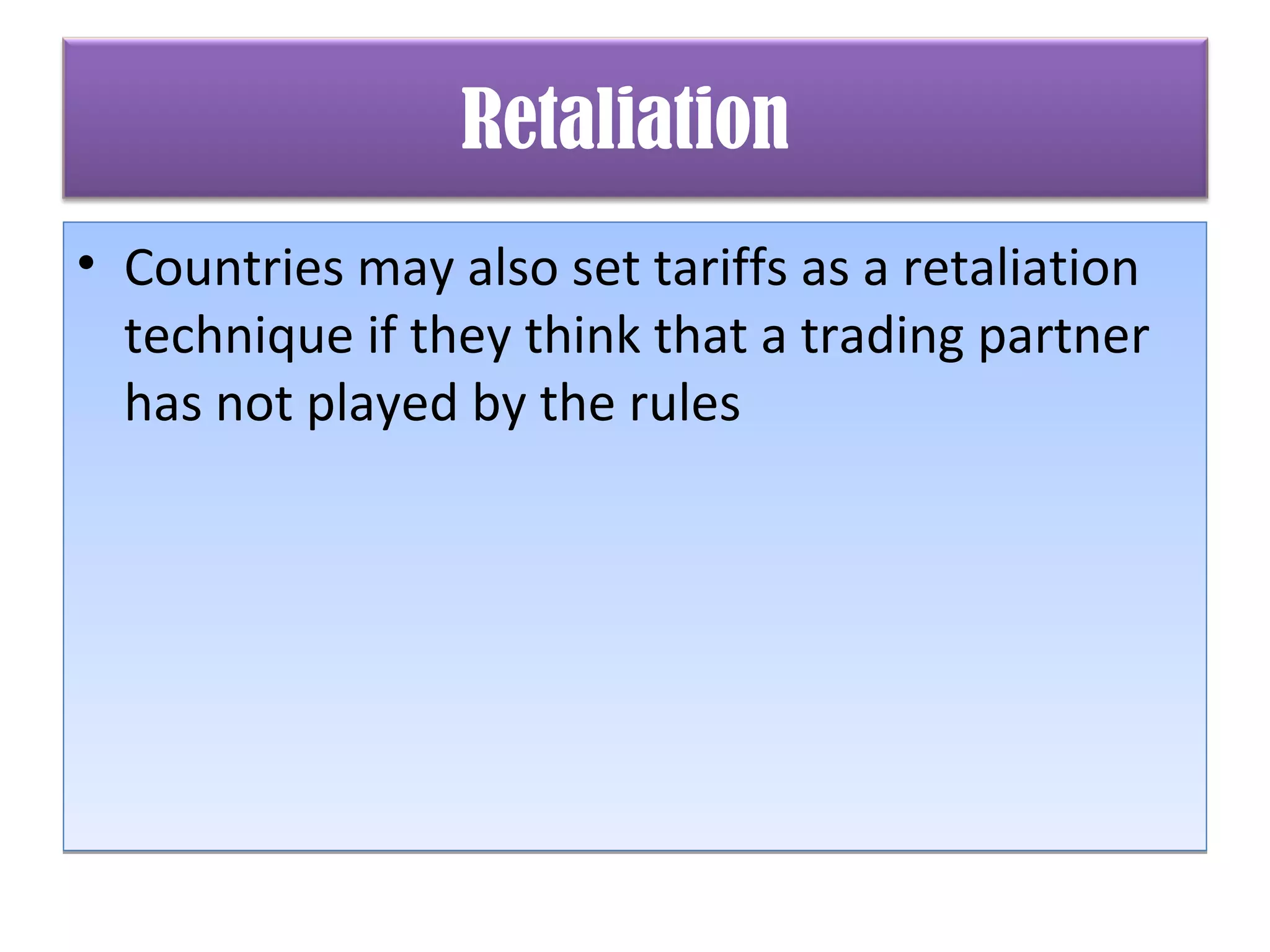 arguments why nations impose trade restrictions | PPT