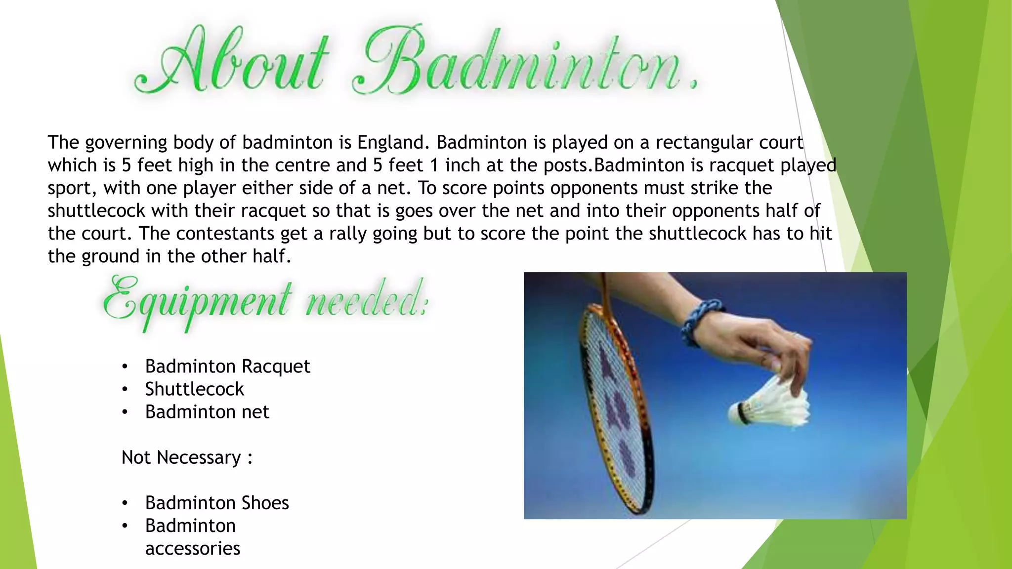 Badminton | PPTX