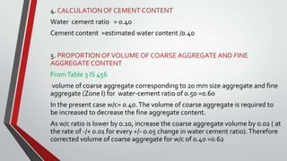 Mix Design of Concrete | PPTX
