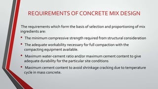 Mix Design of Concrete | PPTX