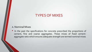 Mix Design of Concrete | PPTX