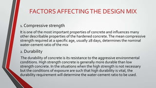 Mix Design of Concrete | PPTX
