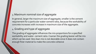 Mix Design of Concrete | PPTX