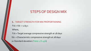 Mix Design of Concrete | PPTX