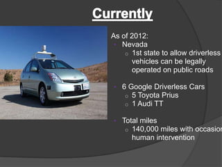 Google Driverless Car | PPTX