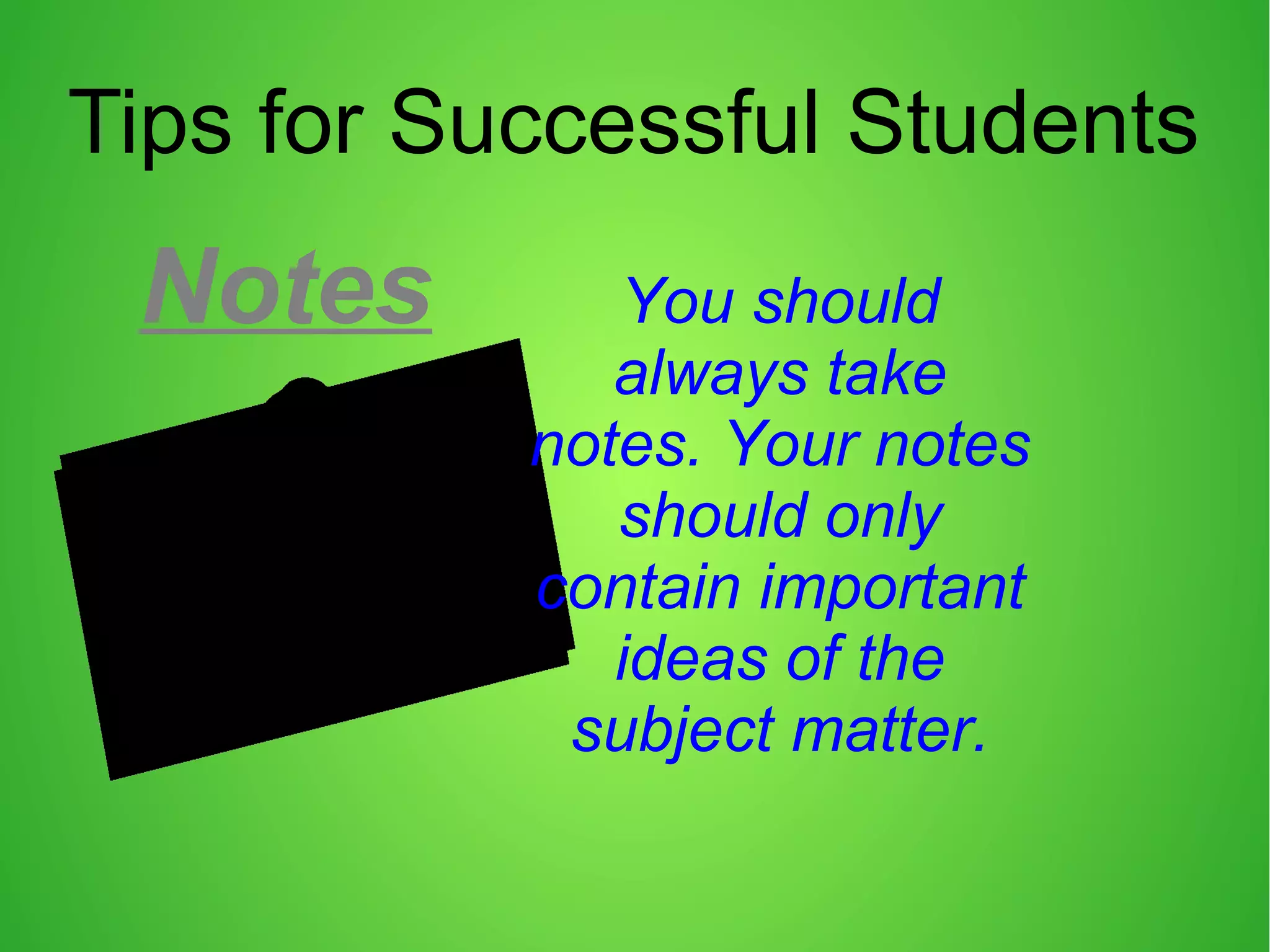 Tips for Successful Students | PPT
