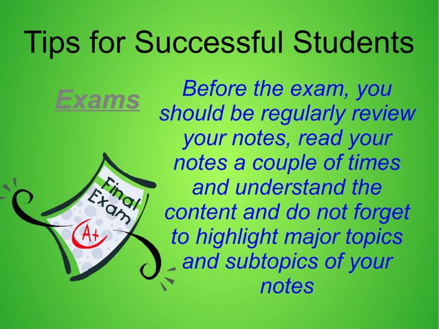 Tips for Successful Students | PPT