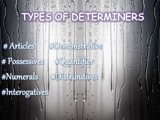 DETERMINERS CLASS 10th | PPTX