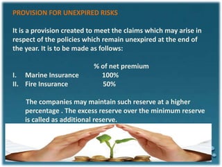 Insurance companies-Accounting and statutory requirement | PPT