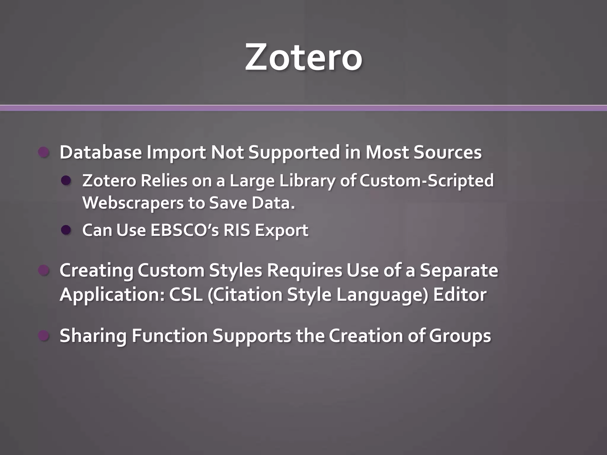 Flow, RefWorks, Mendely, Zotero: Citation Management Tools For Research ...