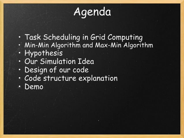 Task Scheduling in Grid Computing. | PPT