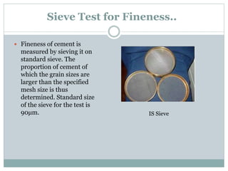 Field Tests of Cement | PPTX