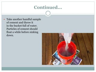 Field Tests of Cement | PPTX
