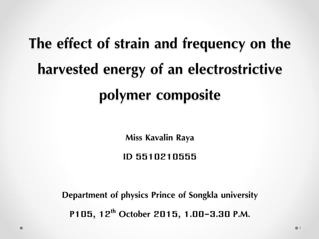 Electrostrictive polymer composite | PPT