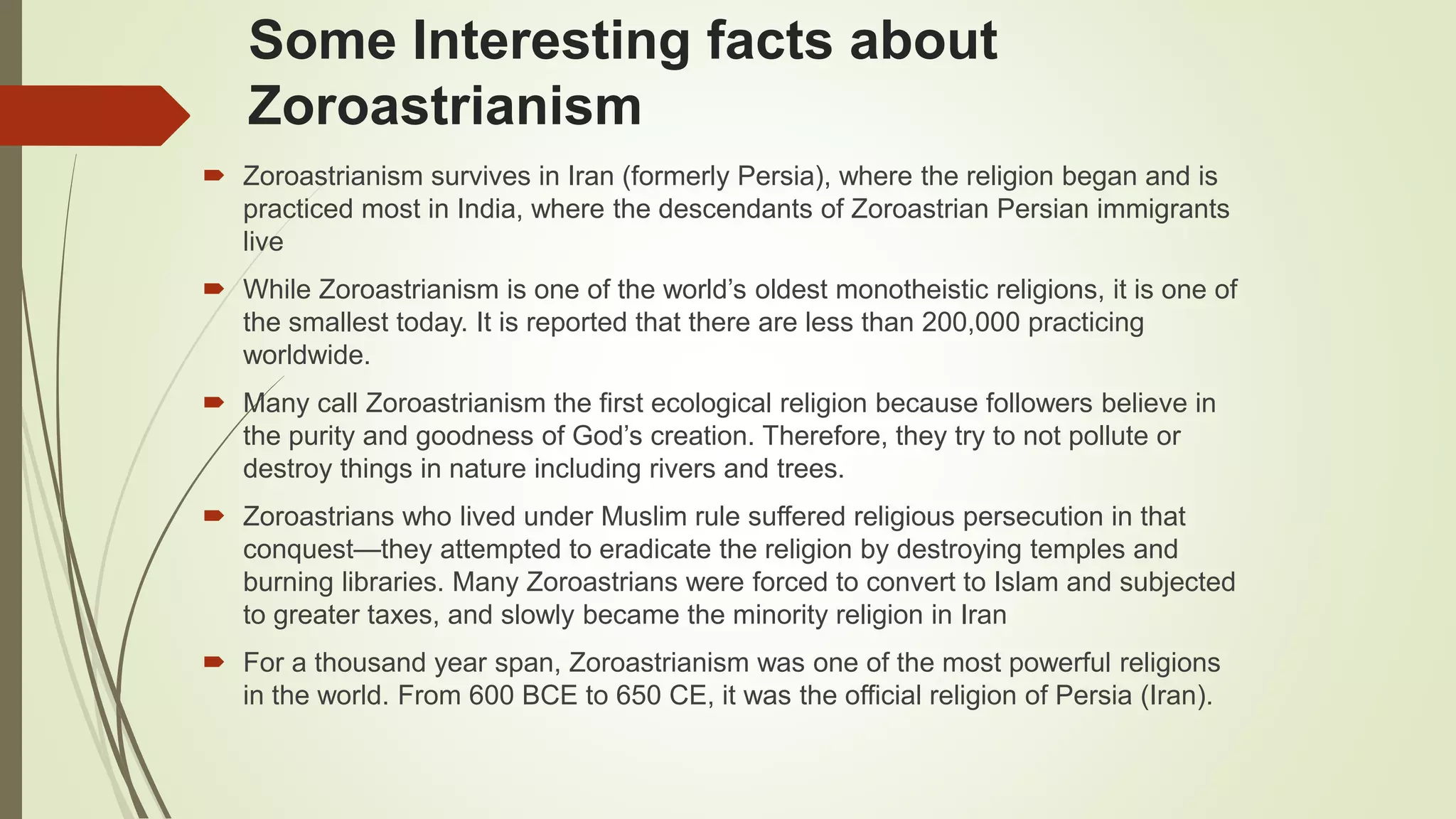 Presentation on Zoroastarinism | PPTX