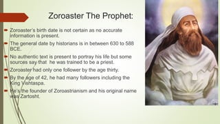 Presentation on Zoroastarinism | PPTX | Hinduism | Religion & Spirituality