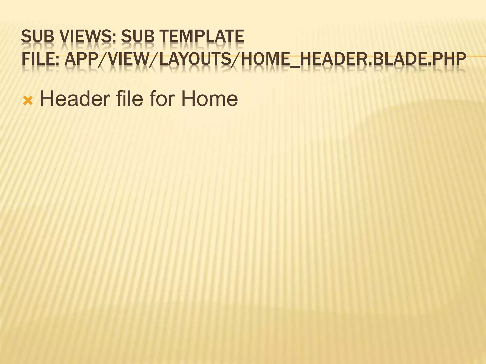 Blade Template and Laravel | PPT