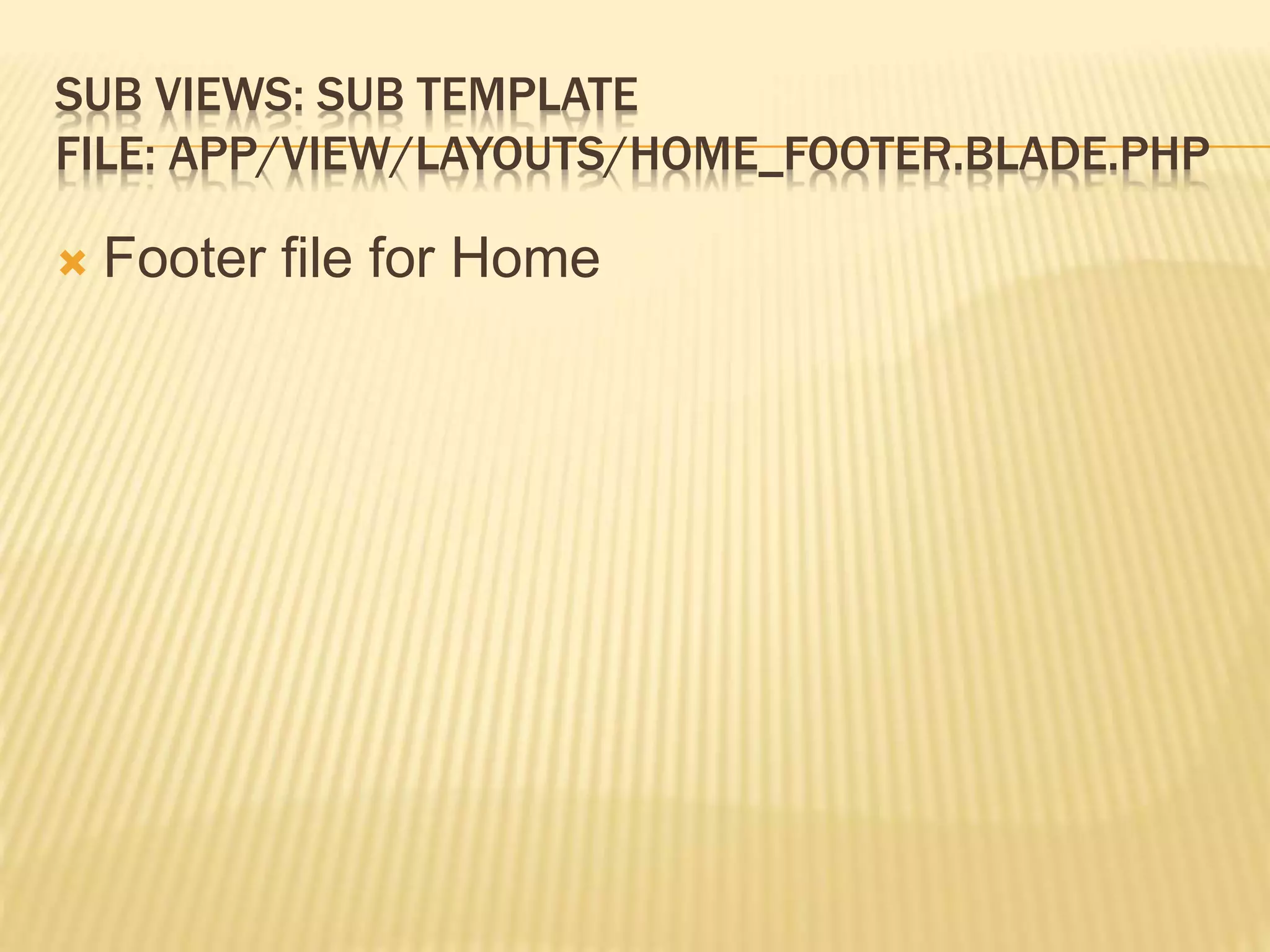 Blade Template and Laravel | PPT