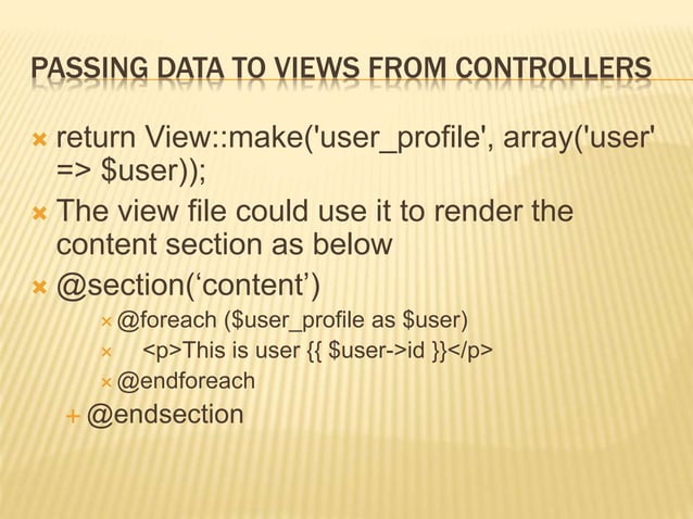 Blade Template and Laravel | PPT