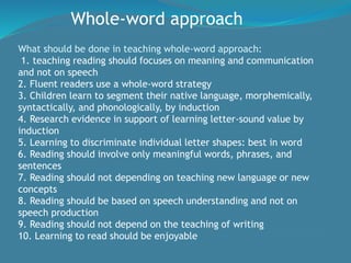 reading principles and teaching | PPTX