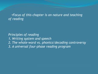 reading principles and teaching | PPT