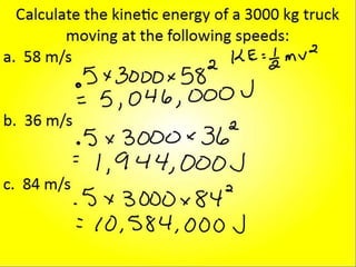 Calculating Kinetic and Potential Energy | PPTX | Physics | Science