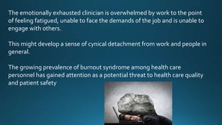 Burnout Among Health Professionals | PPTX
