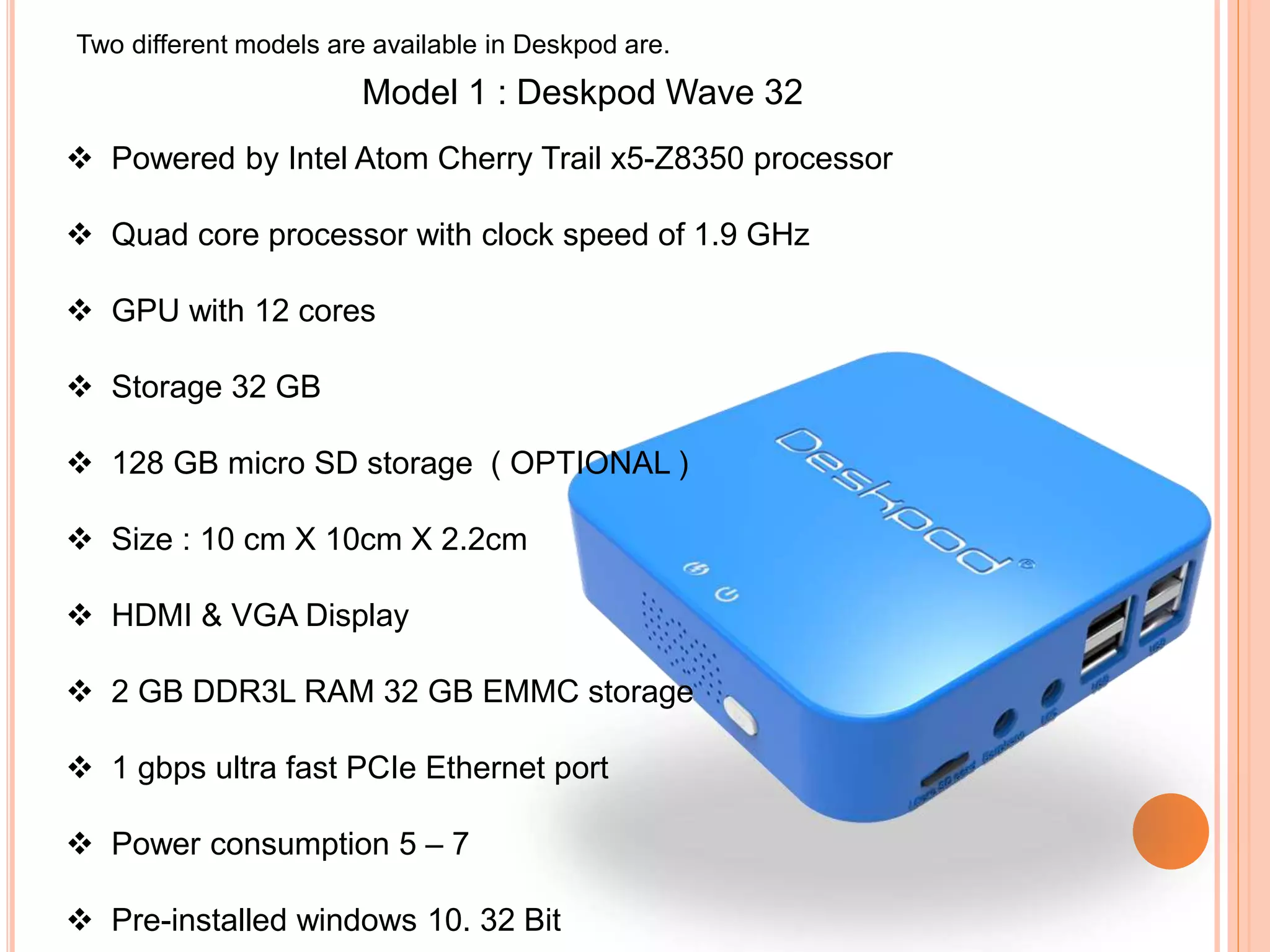Deskpod innovative PC | PPTX