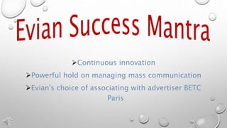 Evian case study | PPT