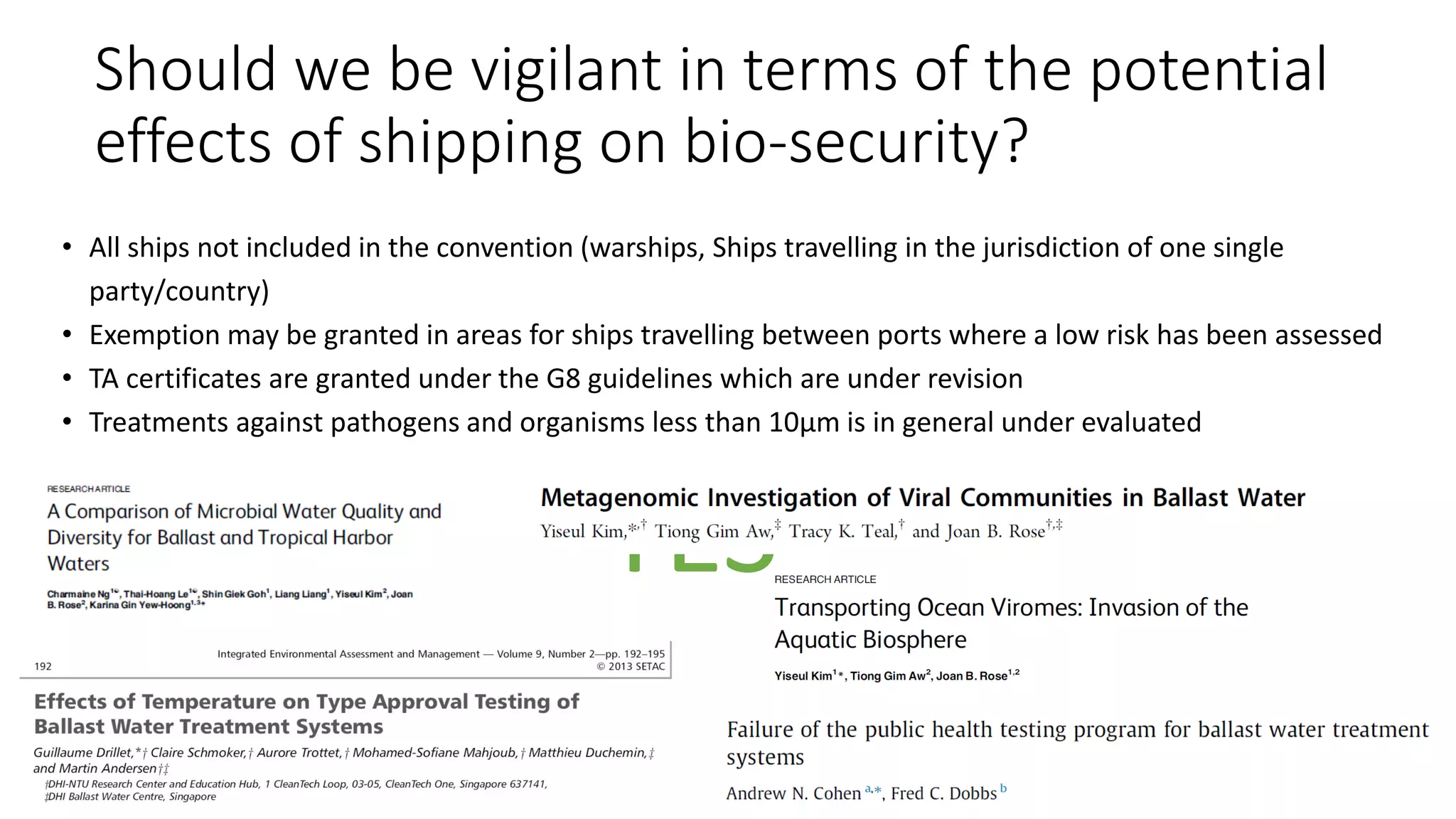 Presentation 3.2 Aquaculture biosecurity challenges in the light of the ...