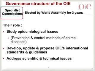 Presentation 3.8 The World Organisation for Animal Health (OIE ...