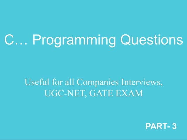 Part - 3 Cpp programming Solved MCQ | PPTX | Programming Languages ...
