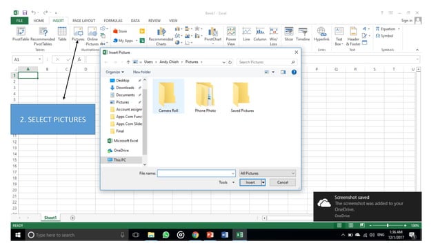 How to insert a picture in excel | PPTX