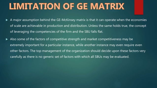 GE Matrix and explanation | PPTX | Business Administration | Business