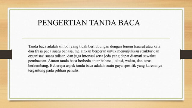 Tanda Baca | PPT