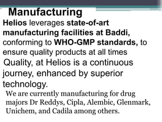 HELIOS PHARMACEUTICAL PVT LTD.- A OVERVIEW | PPTX