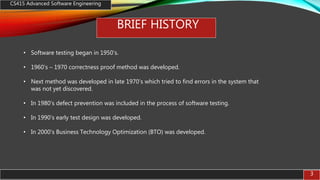 Tools for Software Testing | PPTX