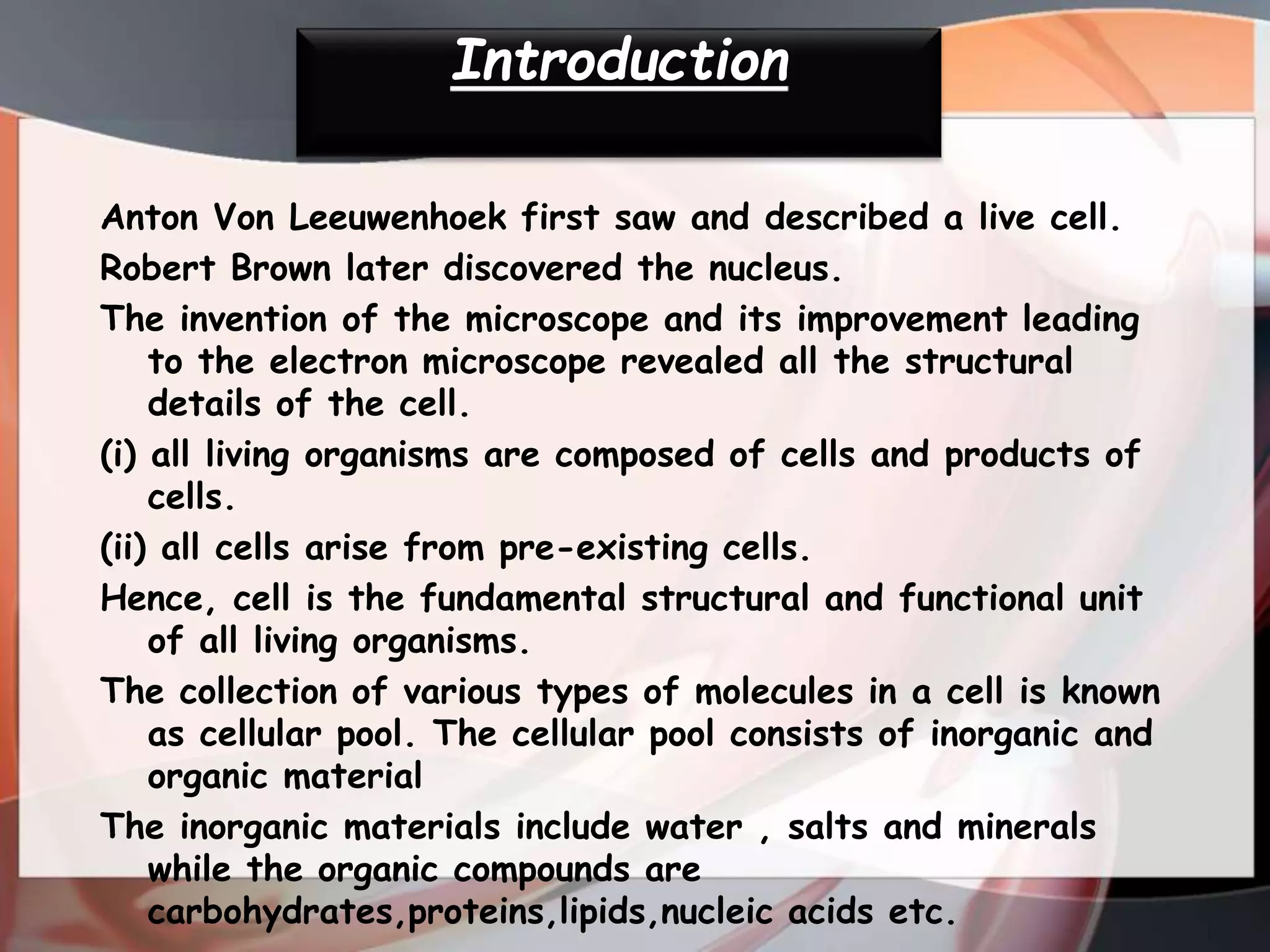 Biochemistry of cells | PPT