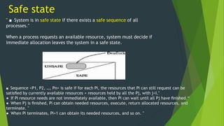 Deadlock avoidance and prevention .. computer networking | PPTX