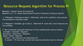 Deadlock avoidance and prevention .. computer networking | PPTX